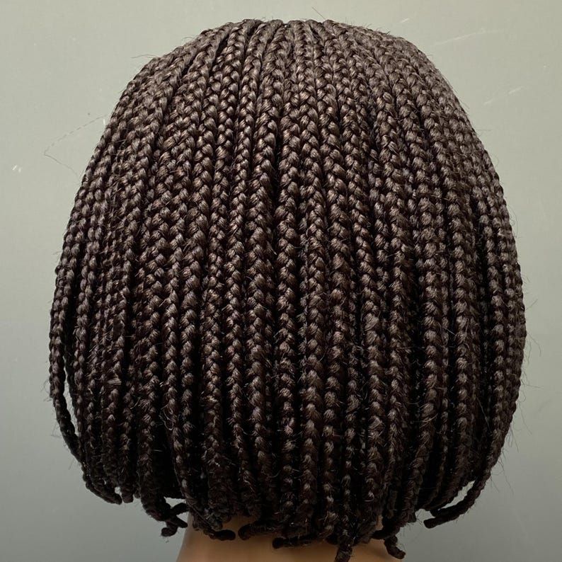 C-cut Bob Box Braid Wig – Handmade Braided Bob Wig on Glueless 2x6 Lace ...