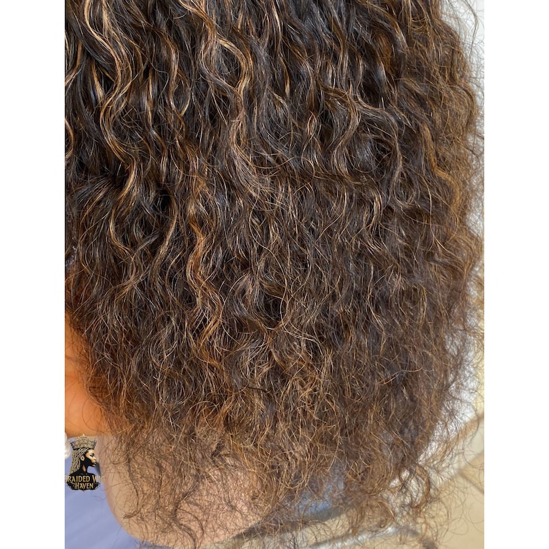 100% Human Hair Deep Curl Pick & Drop Micro Braid Wig Full Lace ...