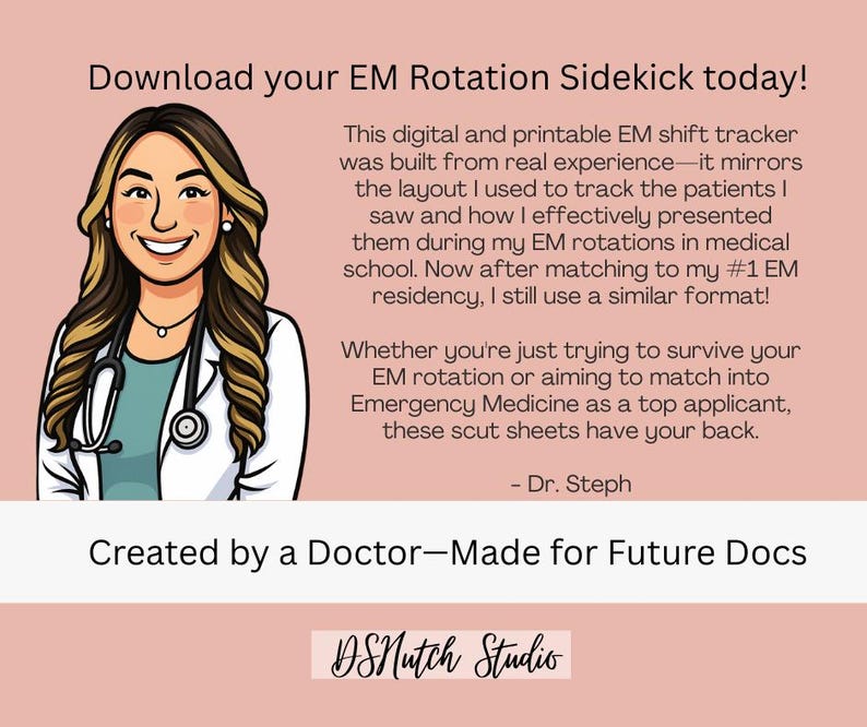 Emergency Medicine Rotation Scut Sheets | Med Student to Match Ready ...