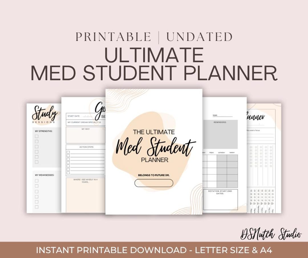 Medical Student Planner | USMLE Study Schedule, Rotation Log, Anki ...