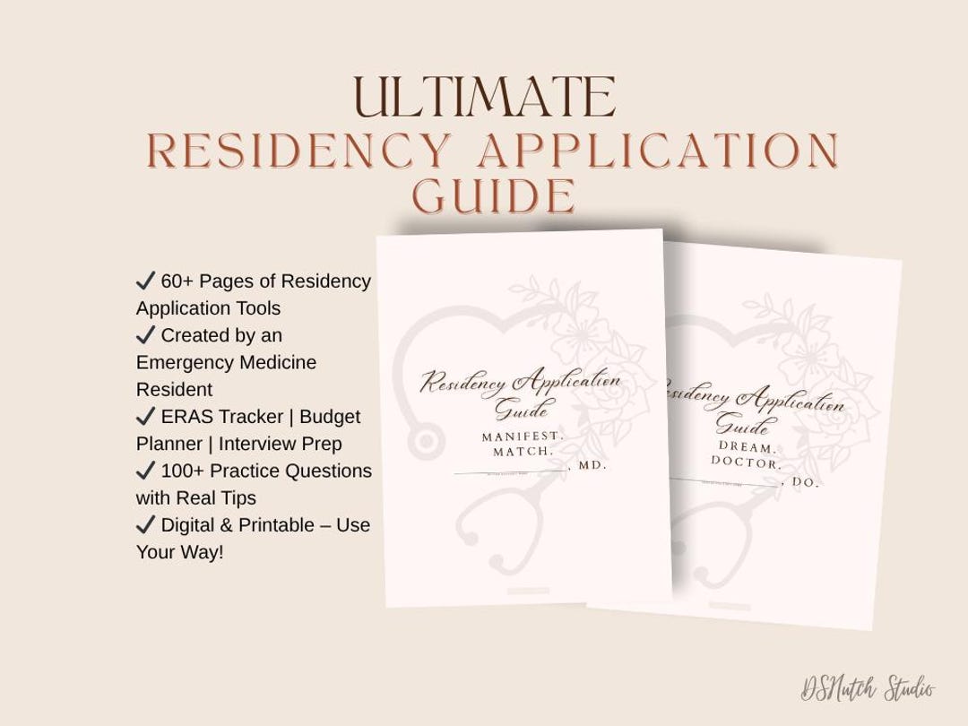 Residency Application Planner for Any Specialty | Created by a Resident ...