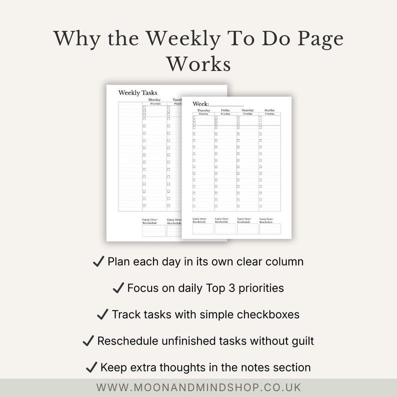 Weekly Planner Printable | To-do List, Schedule, Overview (A4 A5 US ...