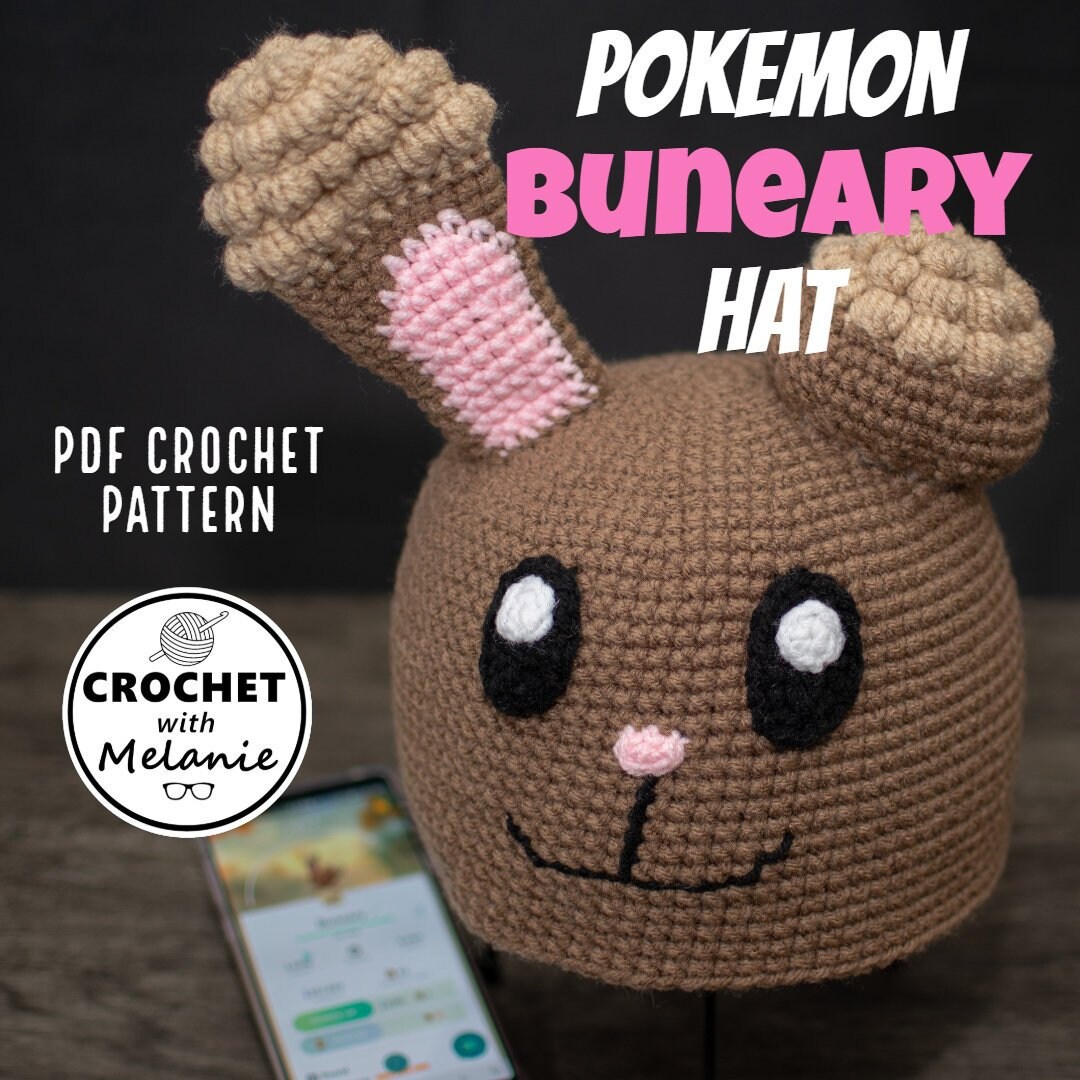 Pokemon Buneary Hat Crochet PDF Pattern - Etsy Canada