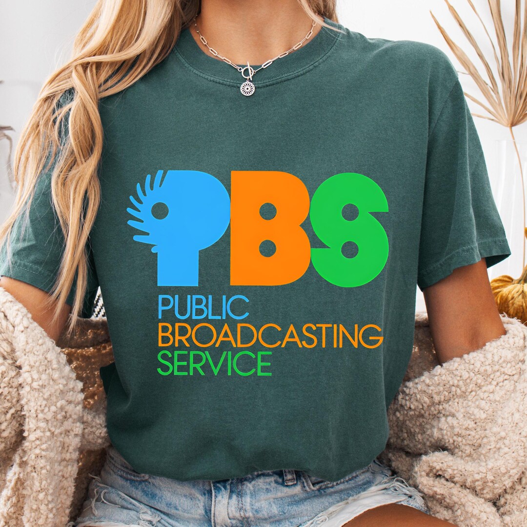 Retro PBS Logo T-shirt: 70s Nostalgia Public Broadcasting Tee - Etsy