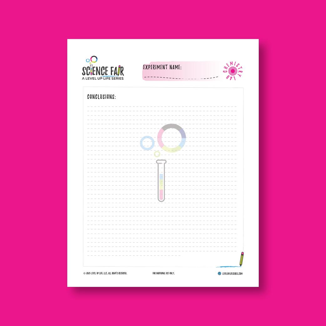 Science Fair Slime Lab Worksheet - Etsy