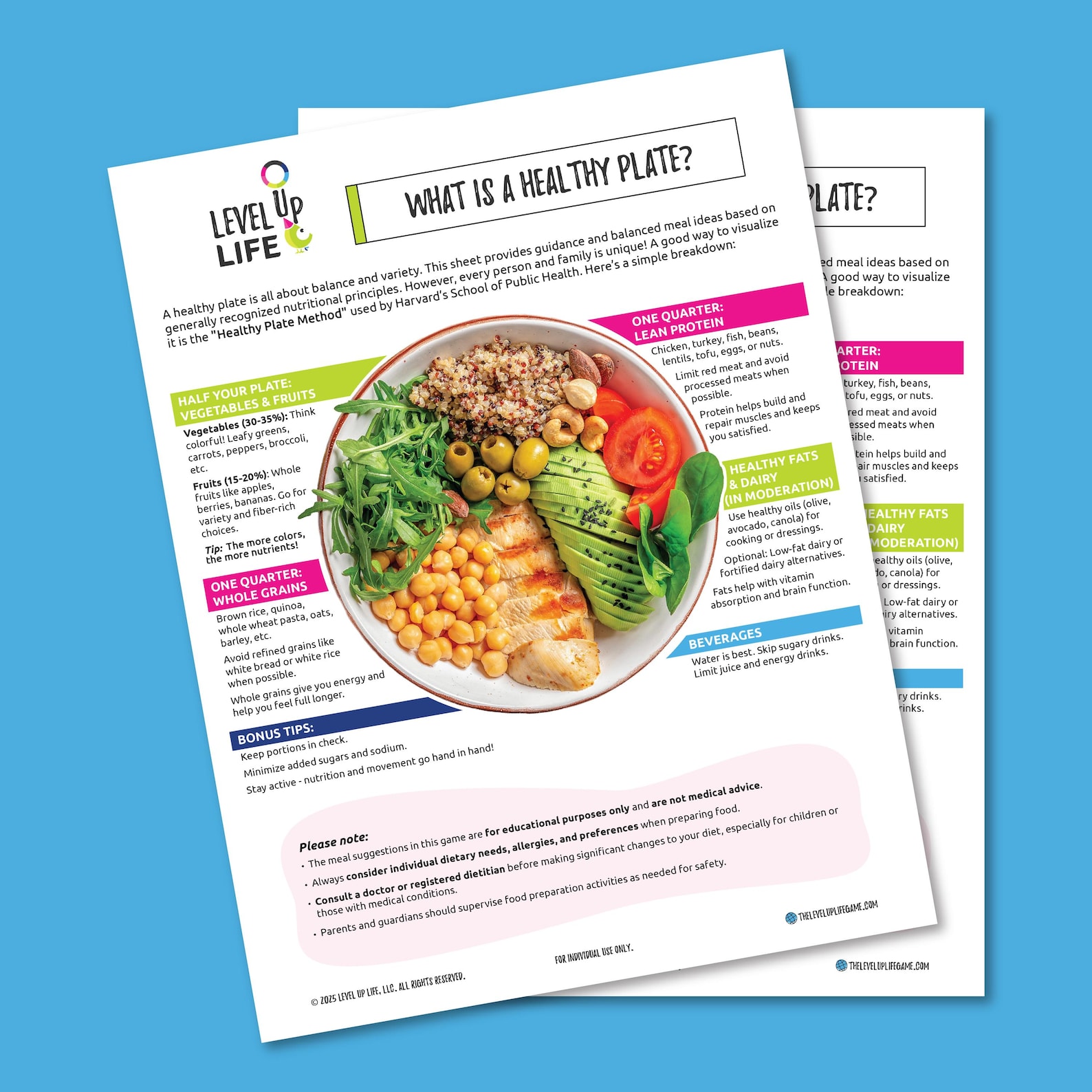 Healthy Plate Printable for Kids | Myplate Nutrition Chart | Visual ...