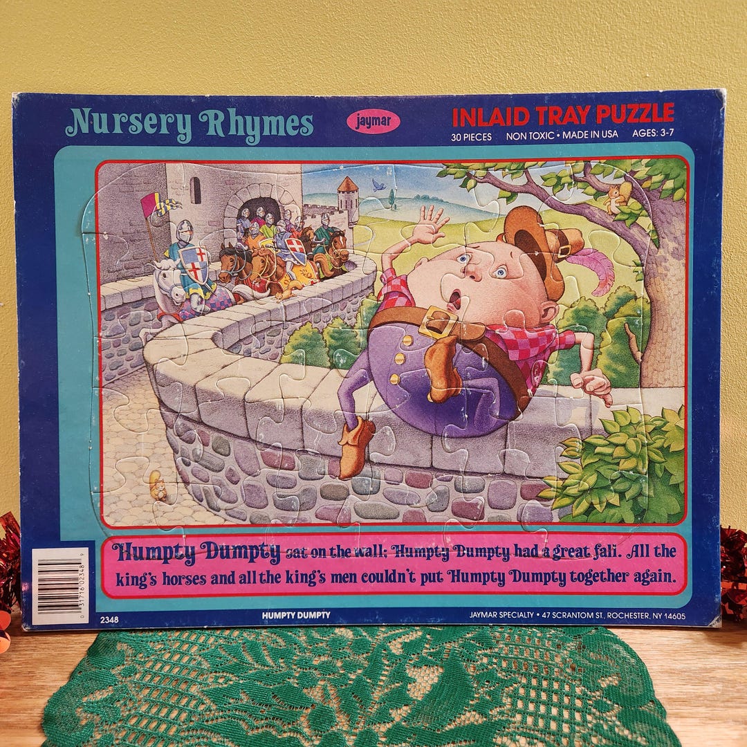 Vintage Humpty Dumpty Jaymar Inlaid Tray Puzzle Collectible 30 Piece ...