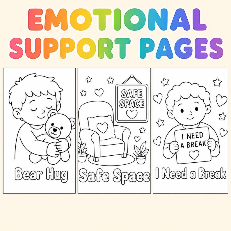Autism ADHD Coloring Pages for Kids, Sensory Calm Coloring Book ...