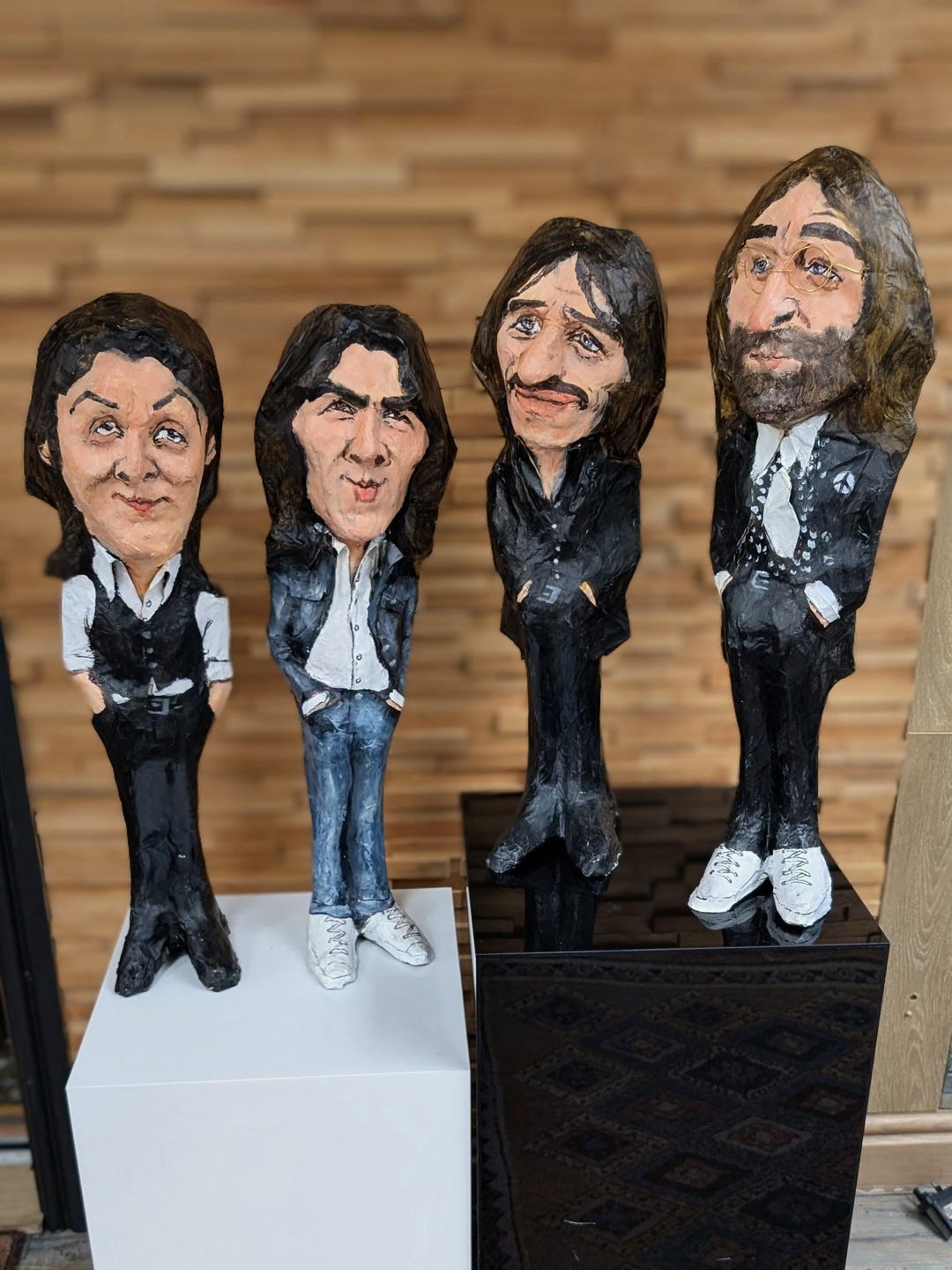 The Beatles Caricature Sculptures – Handmade Figurines of Lennon ...