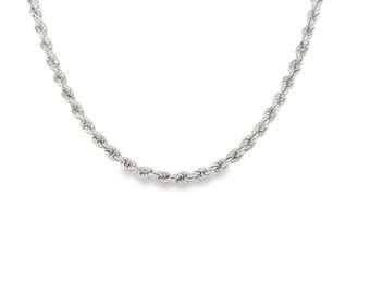 Sterling Silver Rope Chain - Etsy