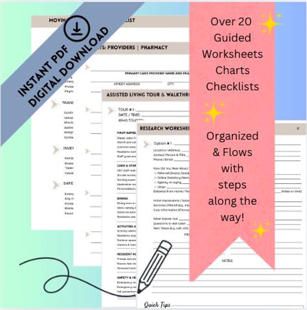 Assisted Living Toolkit | Nurse Bailey's Caregiving Planning Worksheets ...