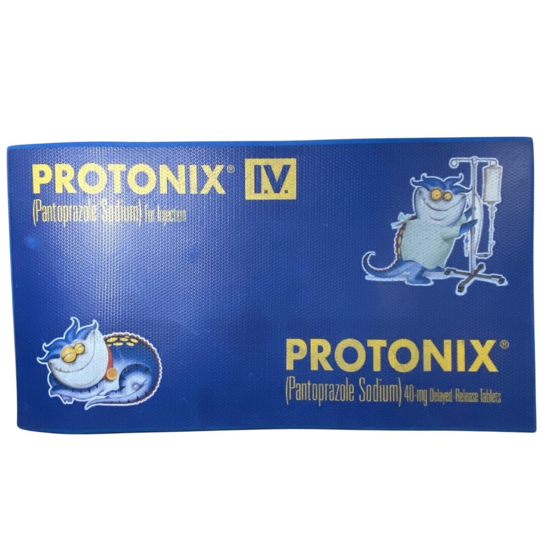 Vintage Protonix Pharmaceutical Drug Rep Blue Foam Floor Mat Pad 22 X ...