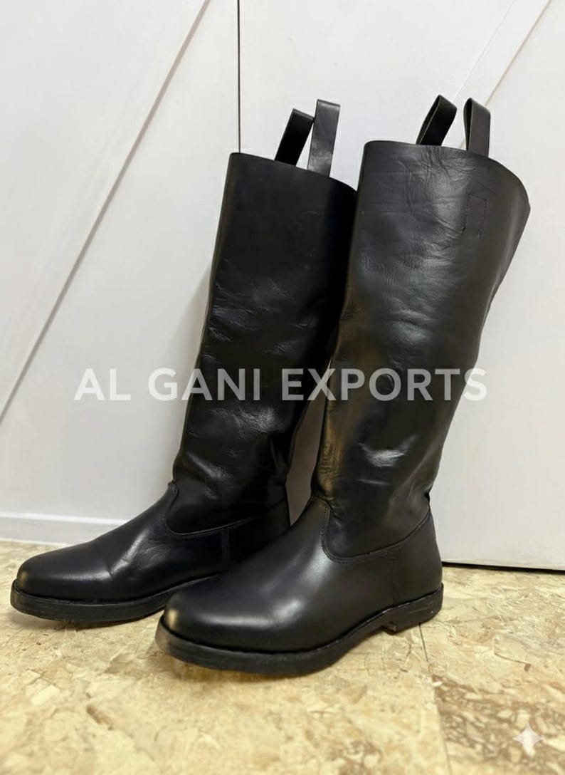 Civil War Cavalry Boots: Handmade Genuine Grain Leather, Reenactment ...