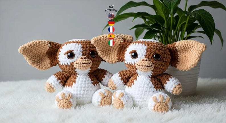 Gizmo Crochet Pattern: Amigurumi Gremlins Toy(20-26 Cm) Italian,french ...