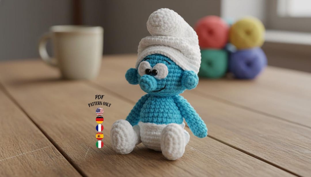 Mini Blue Gnome Amigurumi Pattern Italian, French, English, Spanish ...