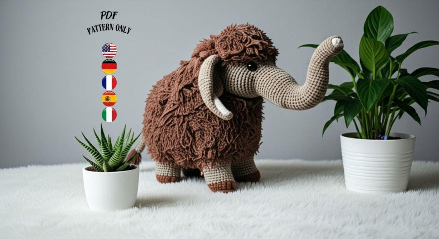 Mini Mammoth Amigurumi Crochet Pattern – Easy Beginner Toy Tutorial ...