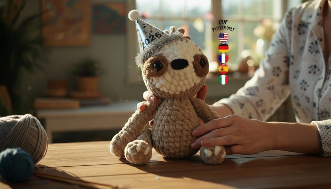 Sloth Amigurumi Crochet Pattern - DIY Plushie (pdf)-italian, French ...
