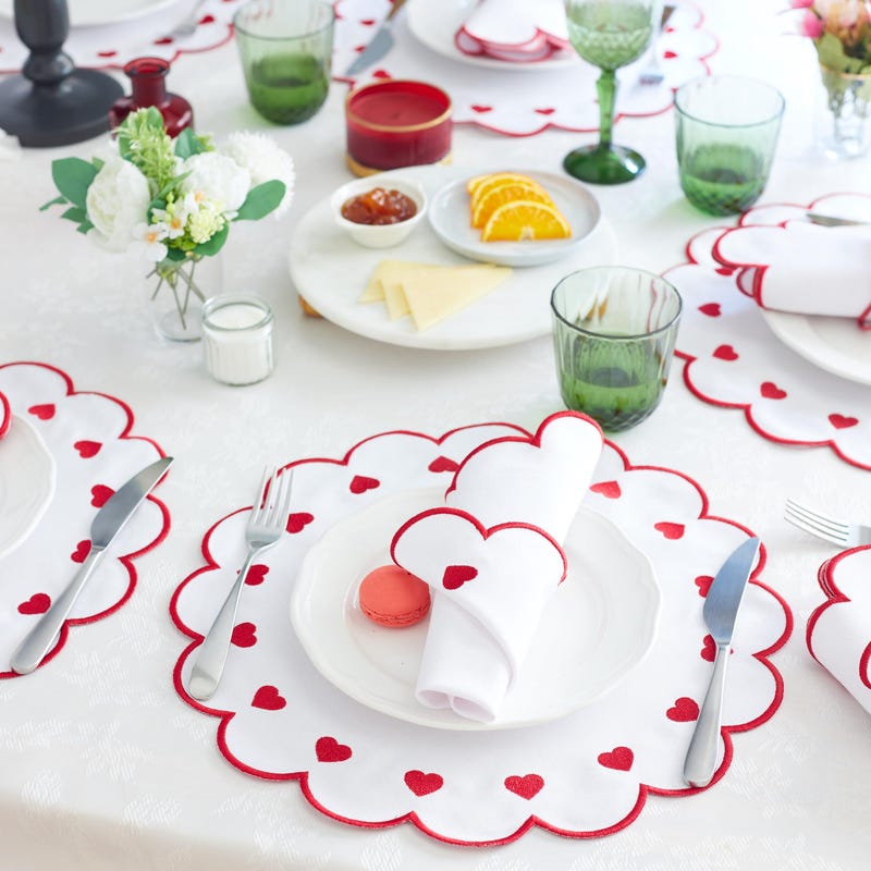 Embroidered Bow Placemats - Etsy UK