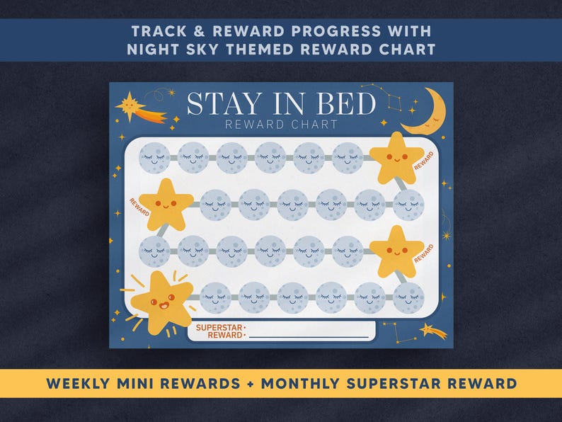 Printable Stay in Bed Reward Chart for Sleep Milestones - Instant ...