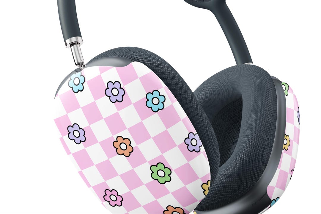 PINK CHECKER Flowers Airpods Max Cases | Headphones Cover | Protective ...