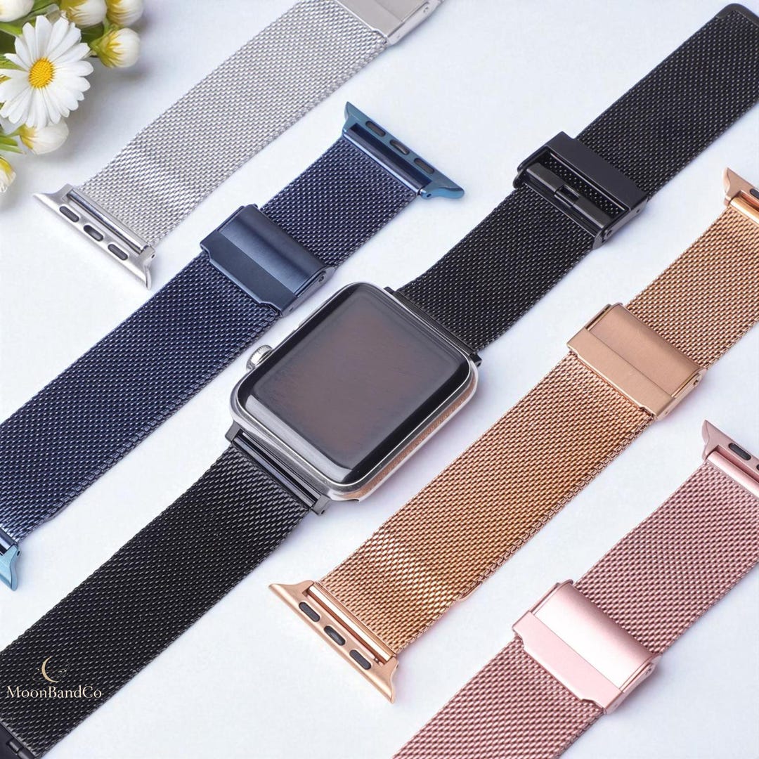 Milanese Loop Apple Watch Band, Stainless Steel Mesh Strap - Etsy