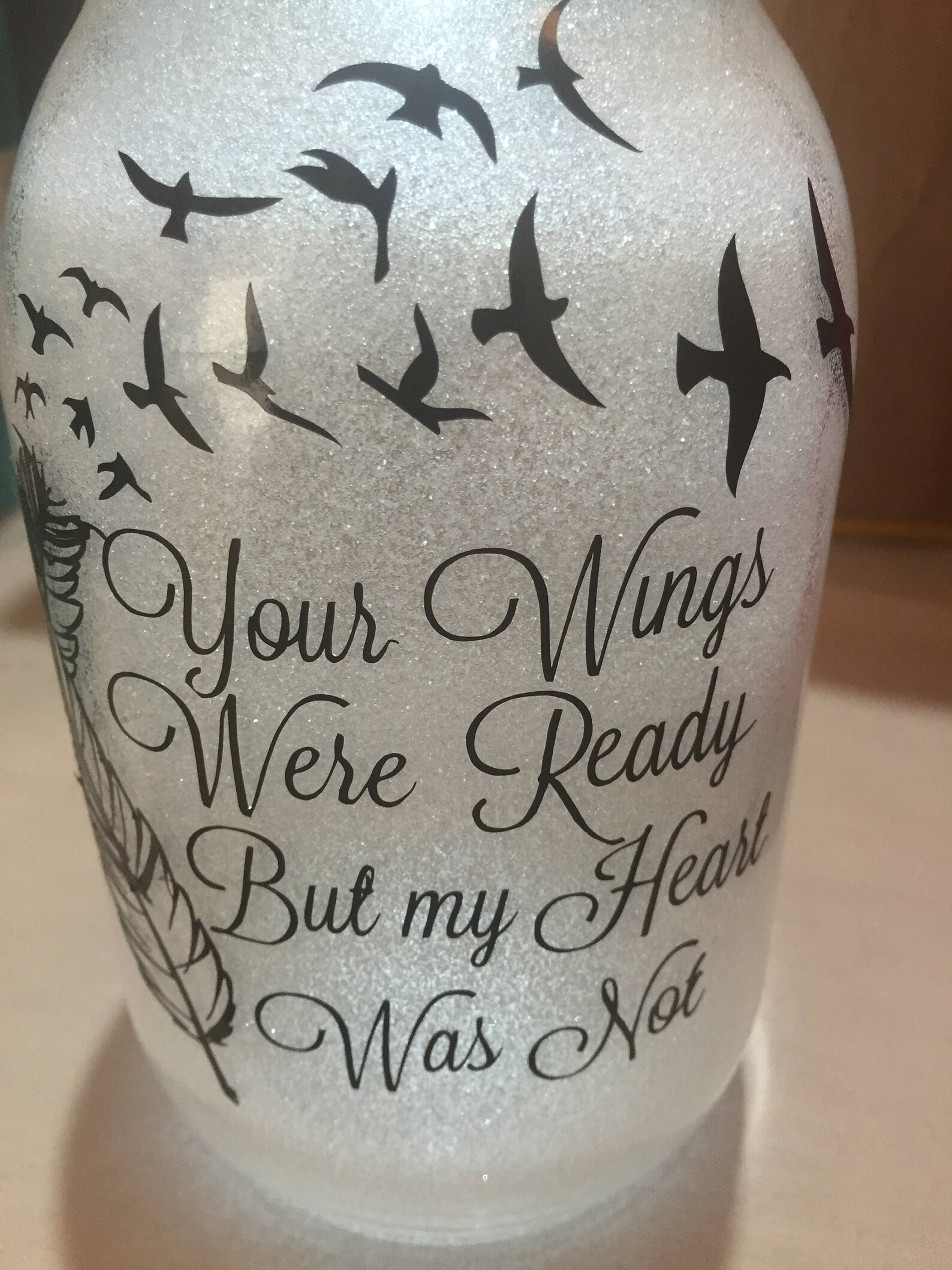 Personalized Memory Jar: Glitter Mason Jar With Light - Etsy