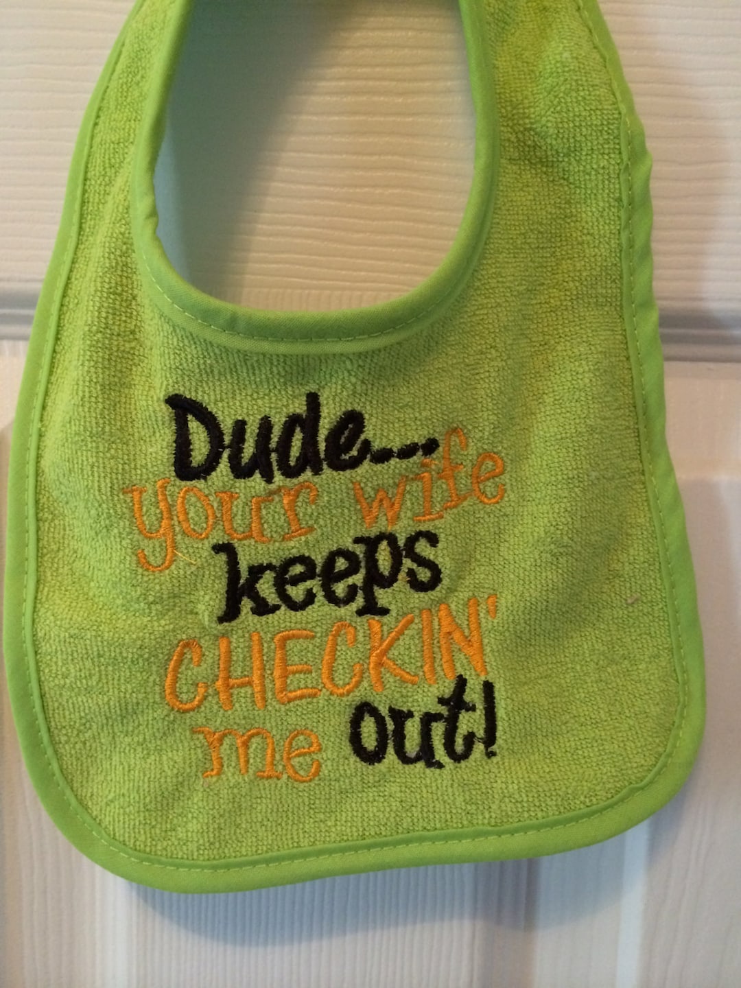 Funny Baby Bib: Embroidered Terry Cloth Bib With Quote - Etsy