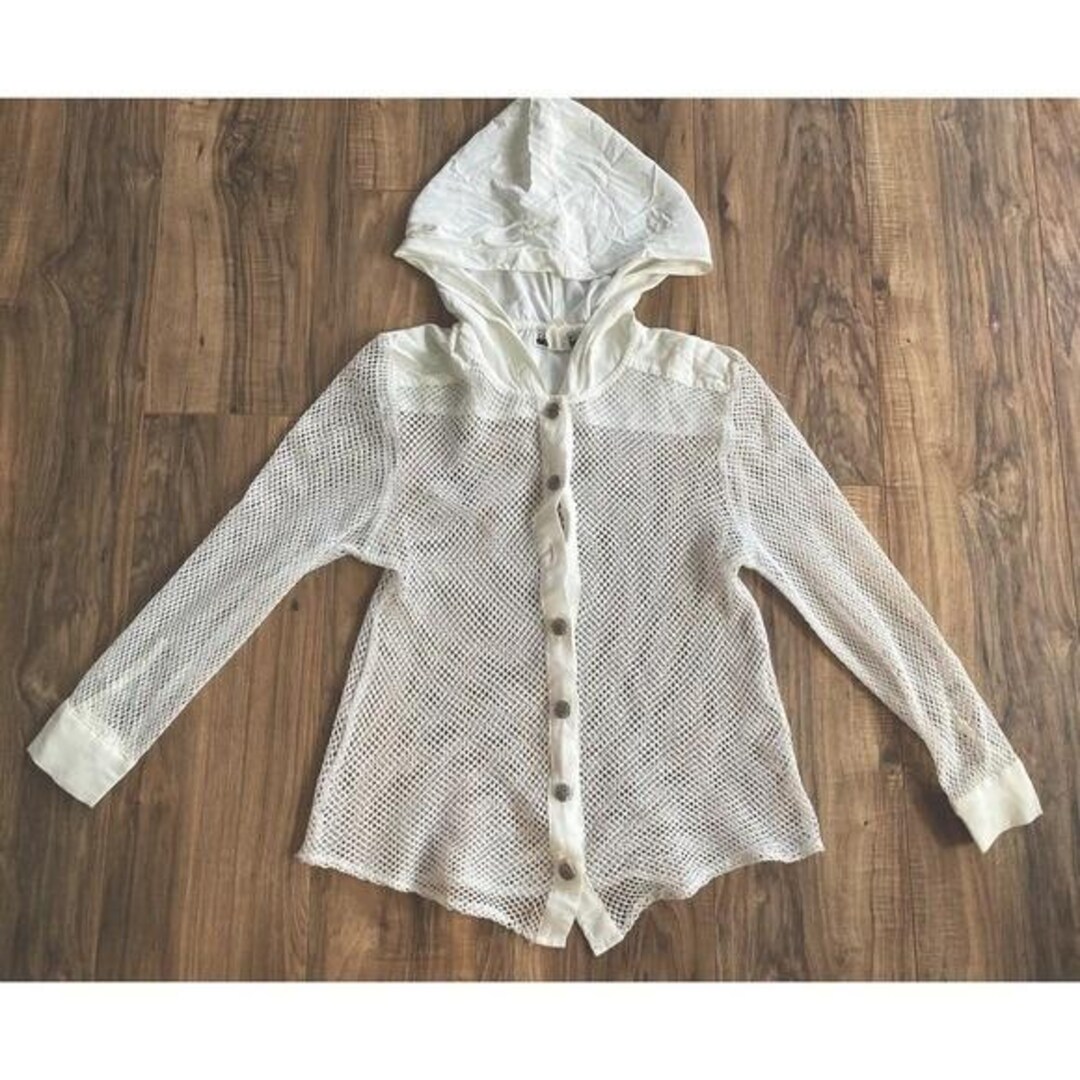 1990s Contempo Casuals White Mesh Fishnet Grunge Jacket Top Vintage Y2K ...