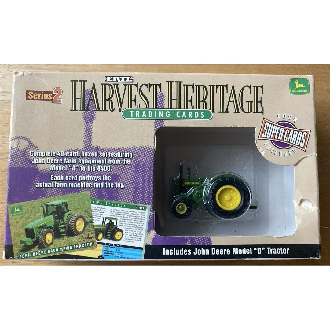 Ertl Vintage Harvest Heritage John Deere Model D Diecast Tractor ...