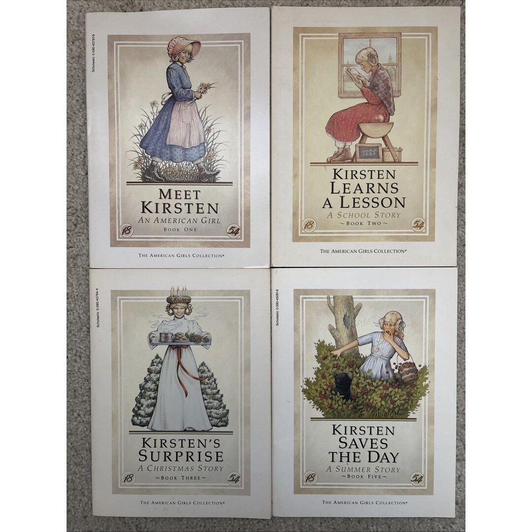 American Girl Kirsten Vintage Book Set Lot 1 2 3 5 History Homeschool ...