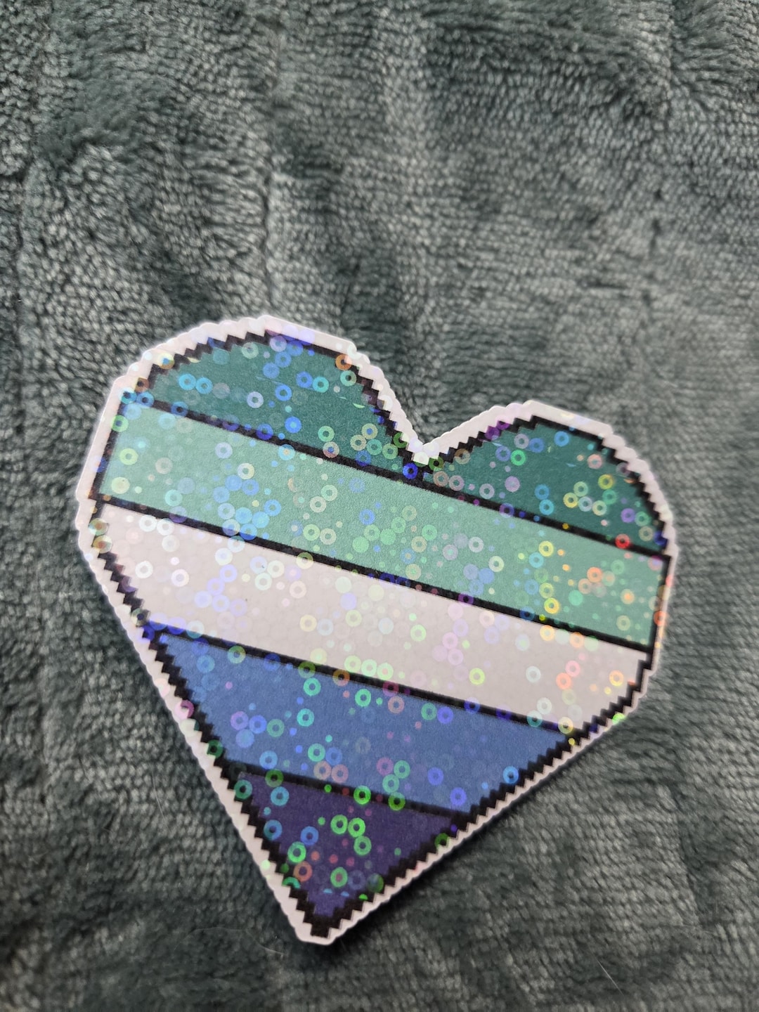 Pixel Art Laminated Gay Men Pride Flag Heart Sticker - Etsy UK