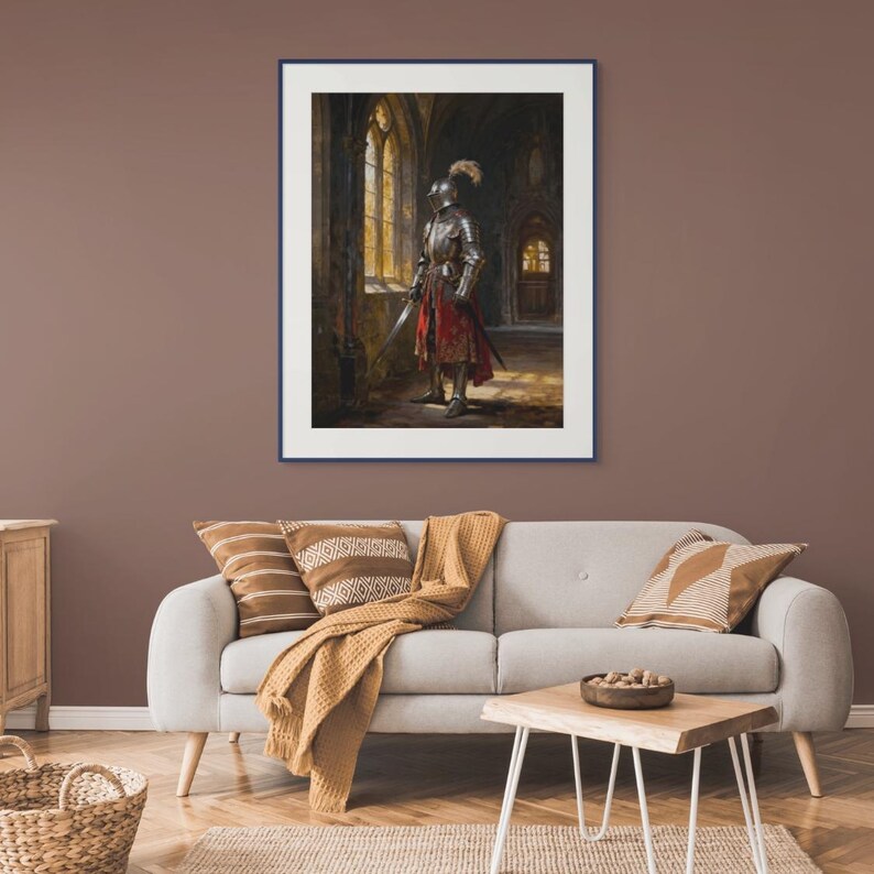 Medieval Knight Wall Art Digital Download | Vintage Portrait Painting ...