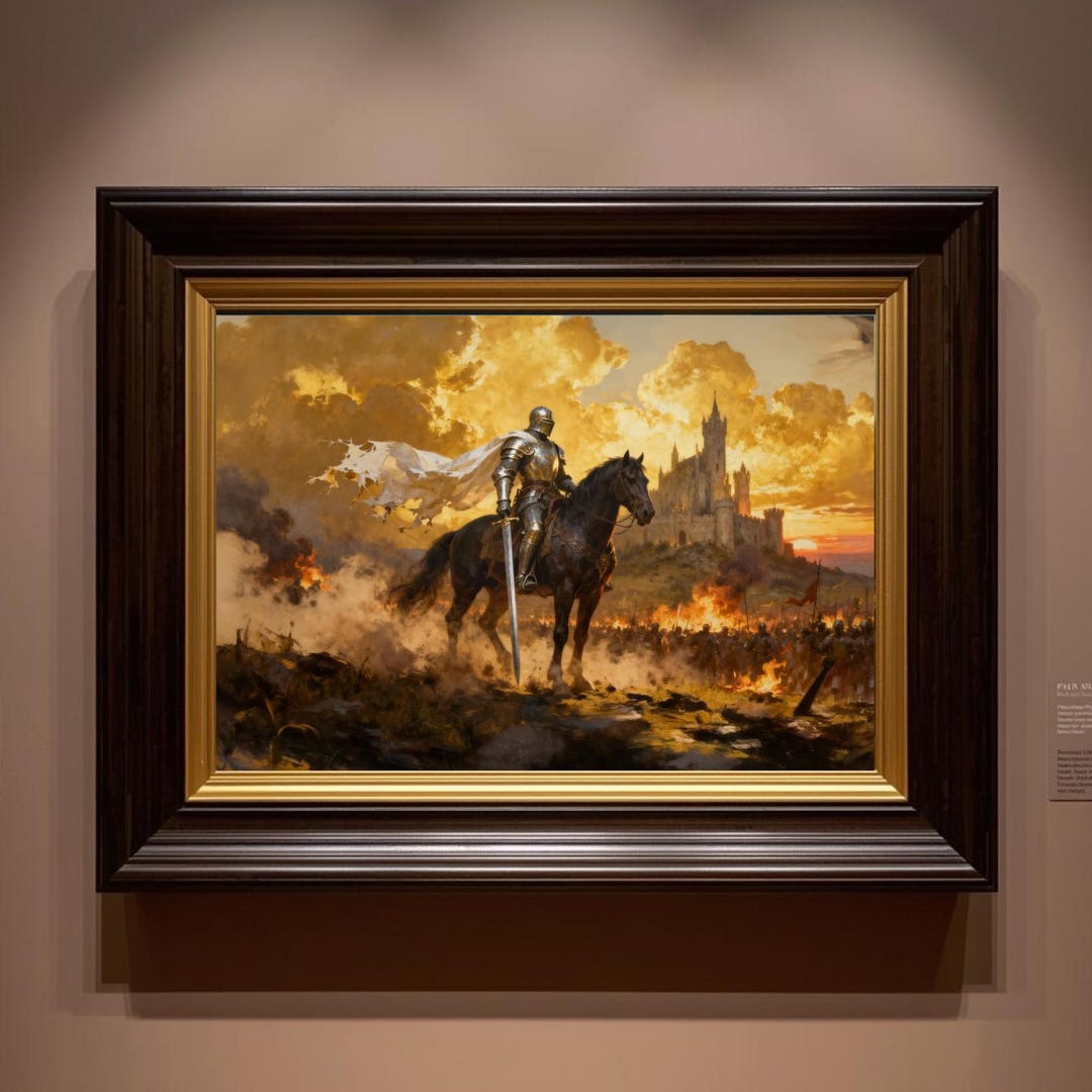 Medieval Knight Painting | Knight on Horse | Pre Raphaelite Art ...