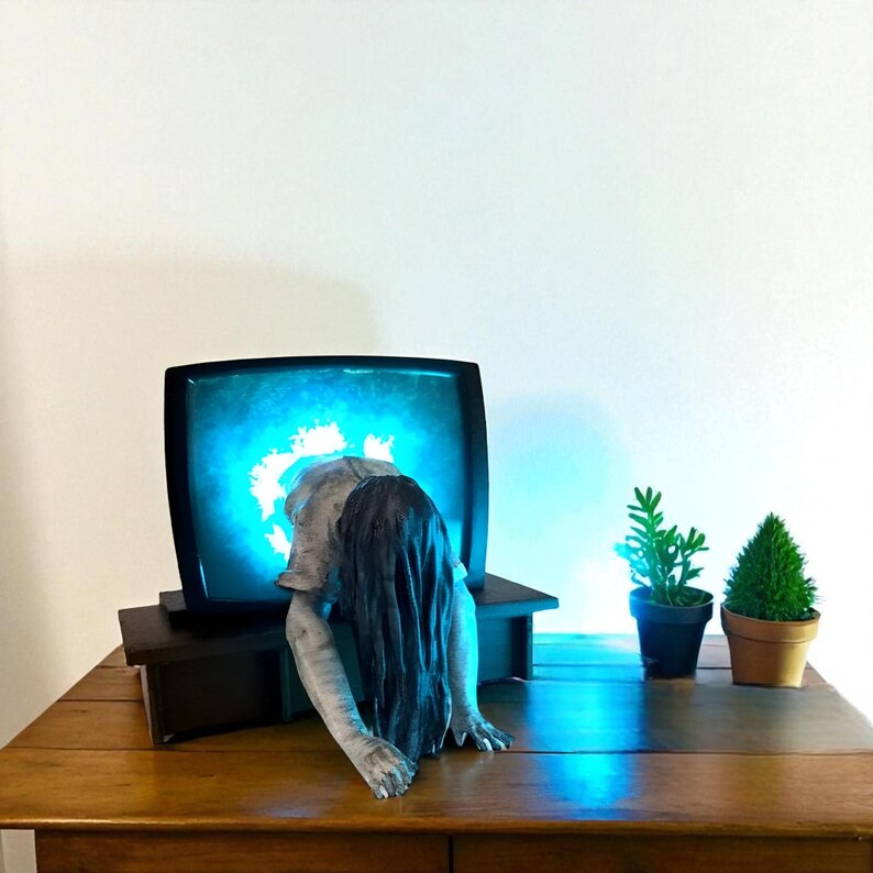 LED Horror Movie Resin Figurine: Spooky Halloween Desk Decor - Etsy