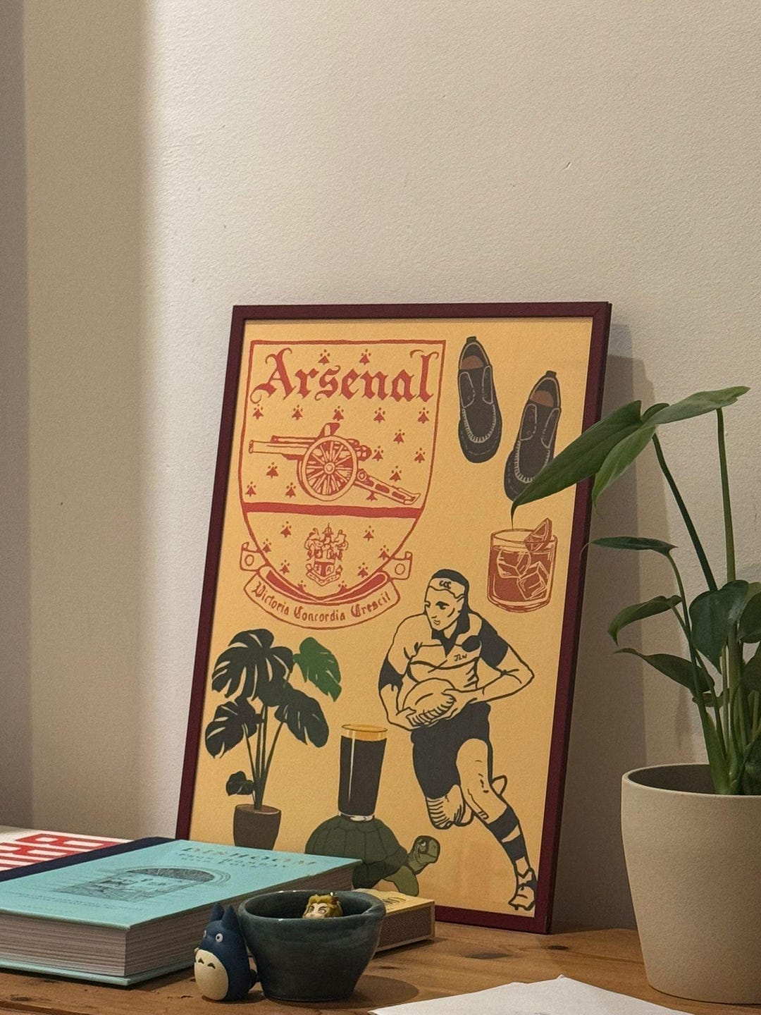 Vintage Style Sports Art Print (football, Rugby, Arsenal, Gifts for Men ...