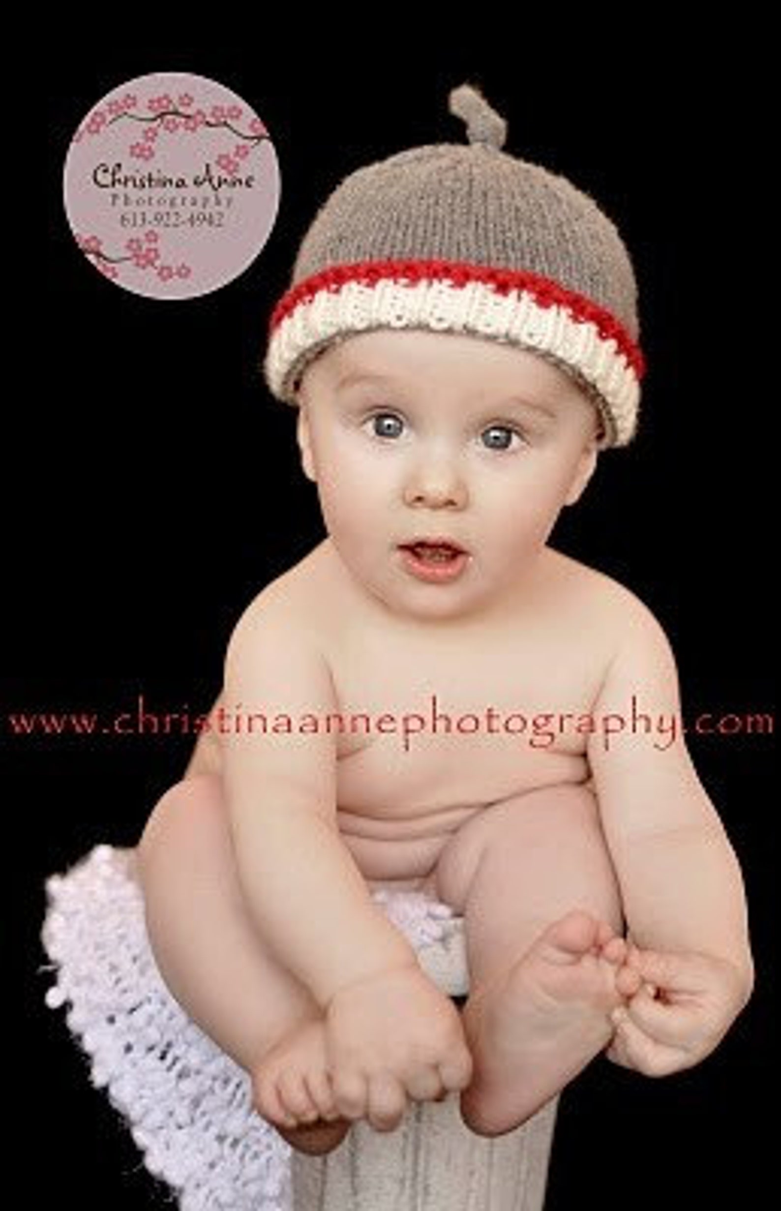 Baby Boy Hat, Newborn Sockmonkey Hat, Handmade Wooly Sock Newborn Toque ...