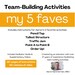 5-pack Team Building Activities - Aaron's Five Favorites - Etsy
