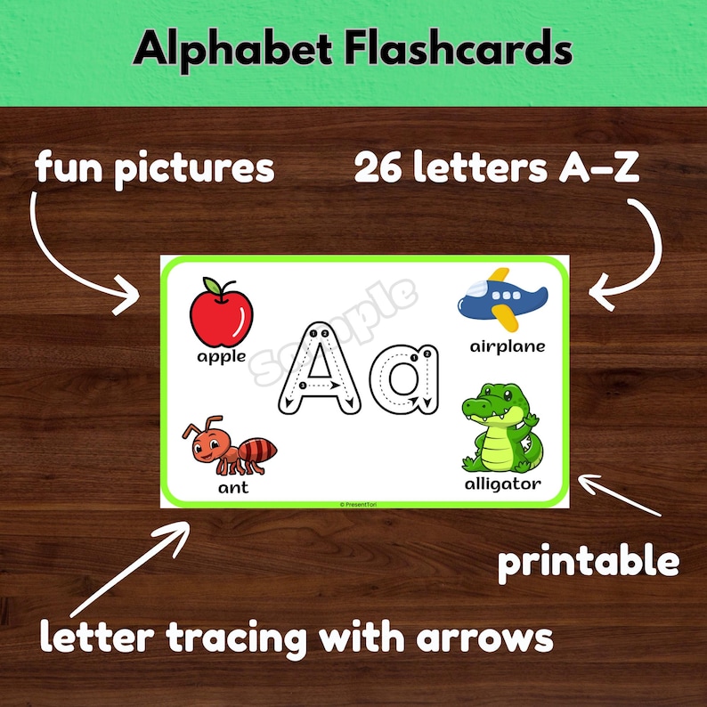 Alphabet Tracing Cards, Letter Tracing, Letter of the Alphabet ...