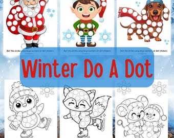 Winter Do a Dot Printables for Kids, Dot Marker Activity Pages ...