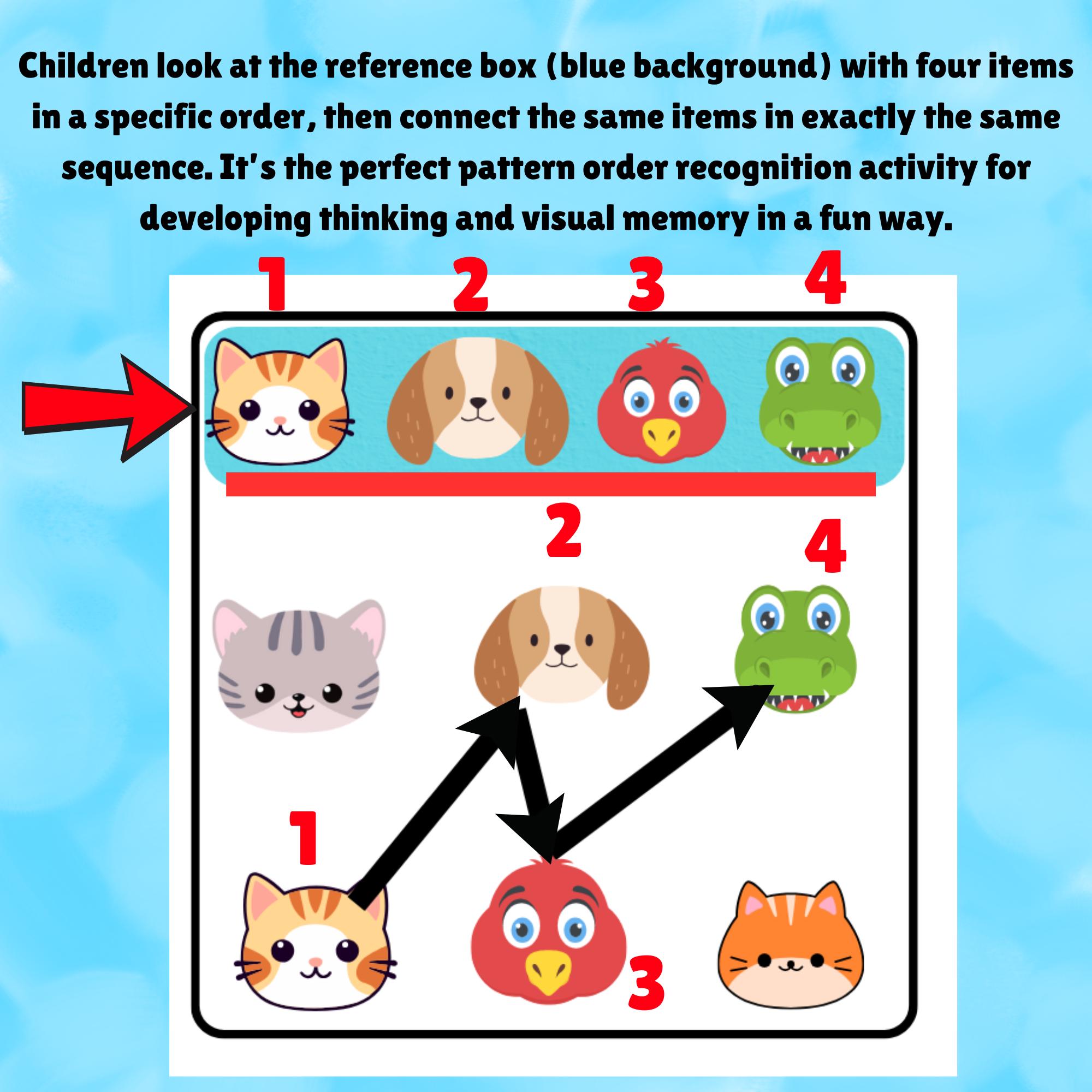 Sequence Matching Game: Pattern Recognition, Preschool Learning (PDF ...