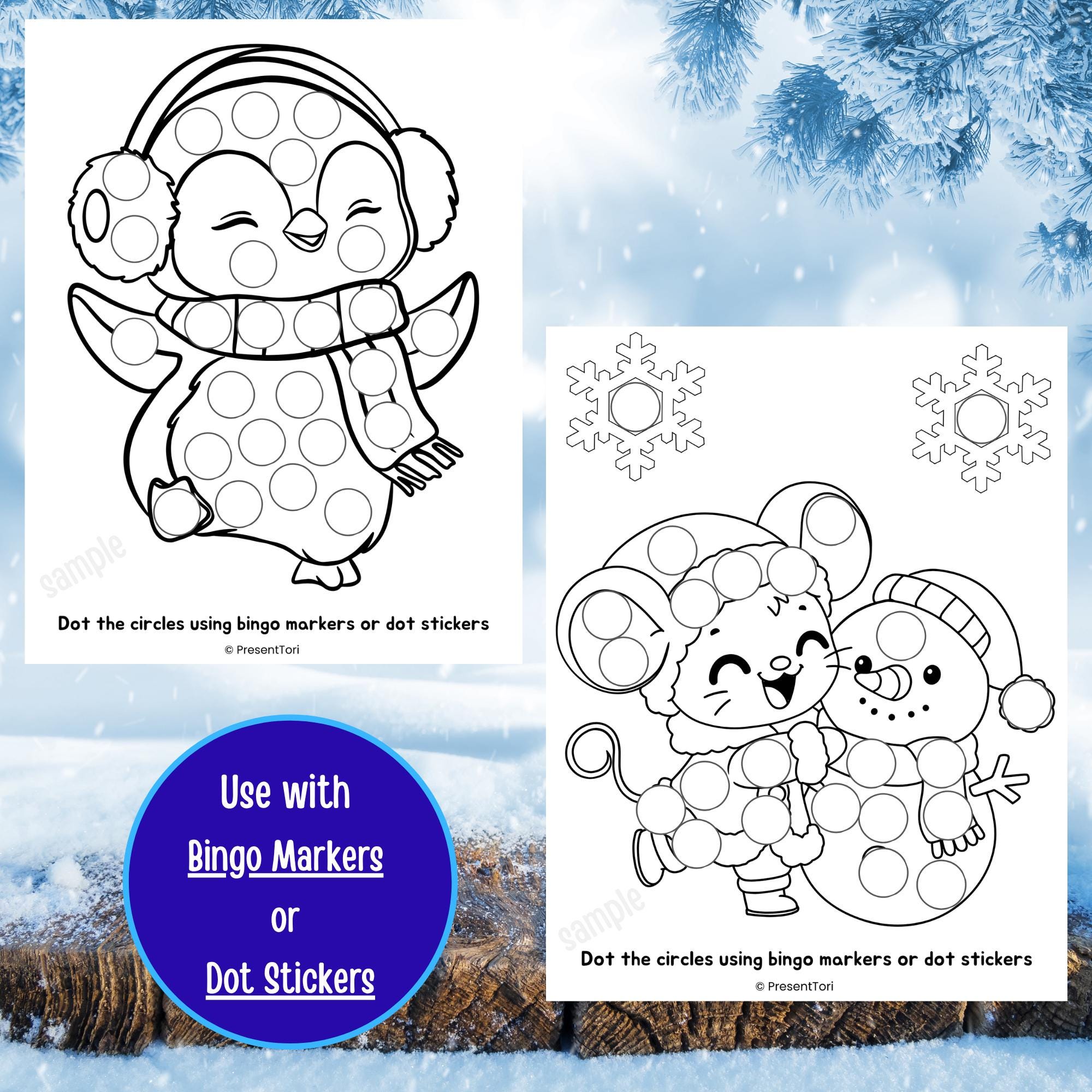Winter Do a Dot Printables for Kids, Dot Marker Activity Pages ...