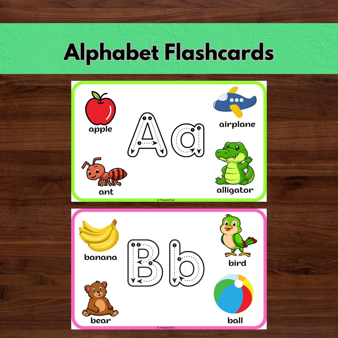 Alphabet Tracing Cards, Letter Tracing, Letter of the Alphabet ...