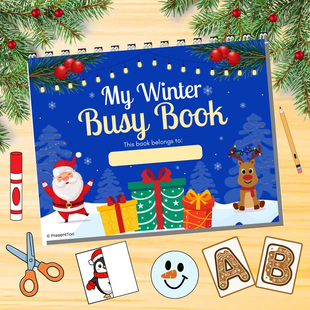 Winter Busy Book Printable, Toddler Busy Book, Preschool Activity Book ...