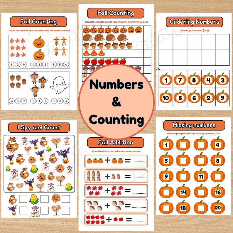 Fall Preschool Kindergarten Activity Pack, Homeschool Preschool ...