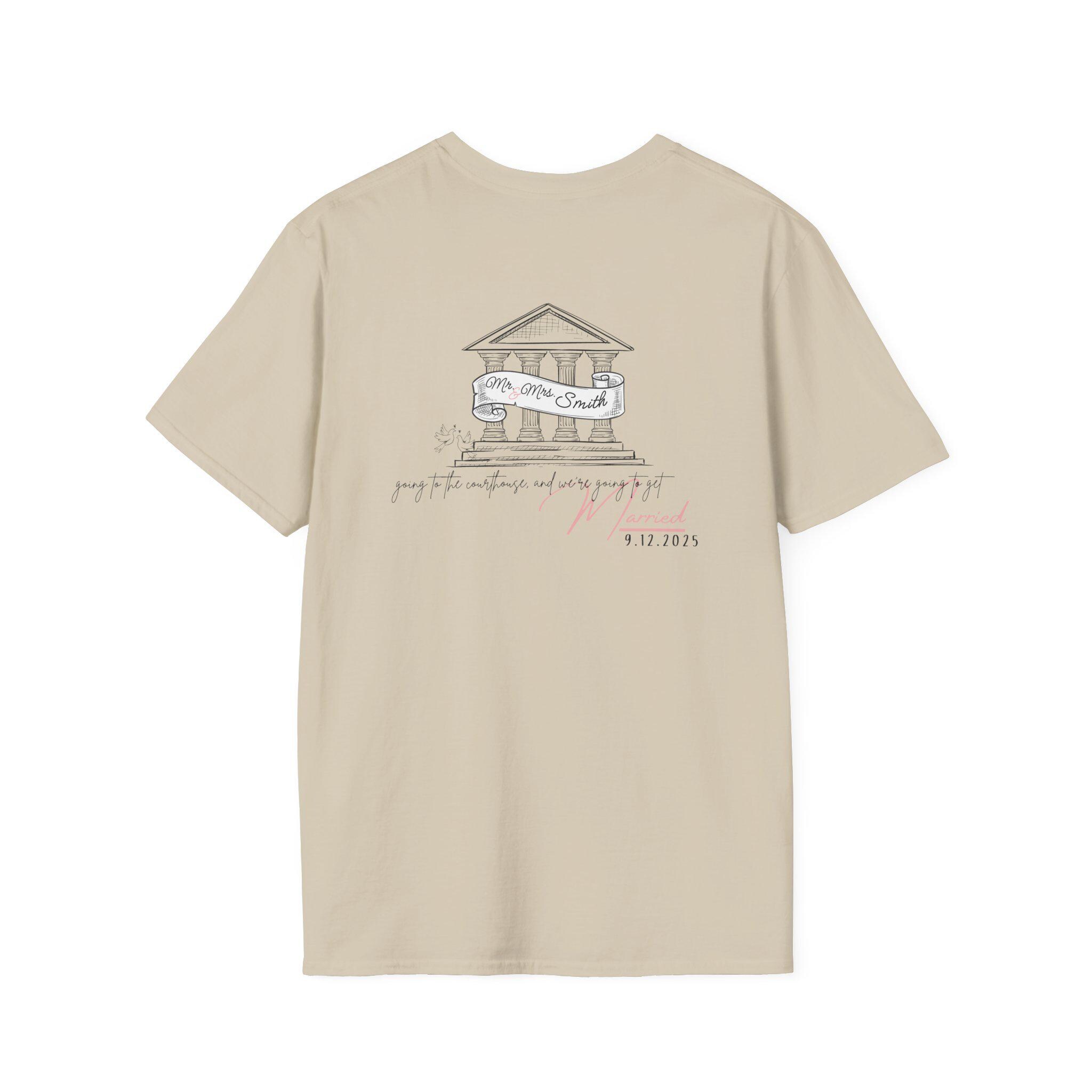 Wedding Outfit, Courthouse Ceremony Unisex T-shirt, Bride Groom Witness ...
