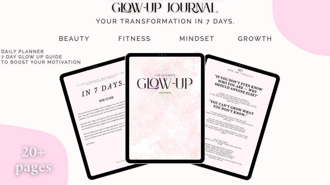 The Ultimate Glow-up Journal PINK - to Your Strongest, Most Beautiful ...