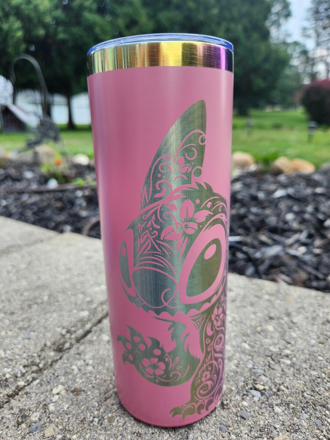 Stitch Laser Engraved Tumbler - Etsy