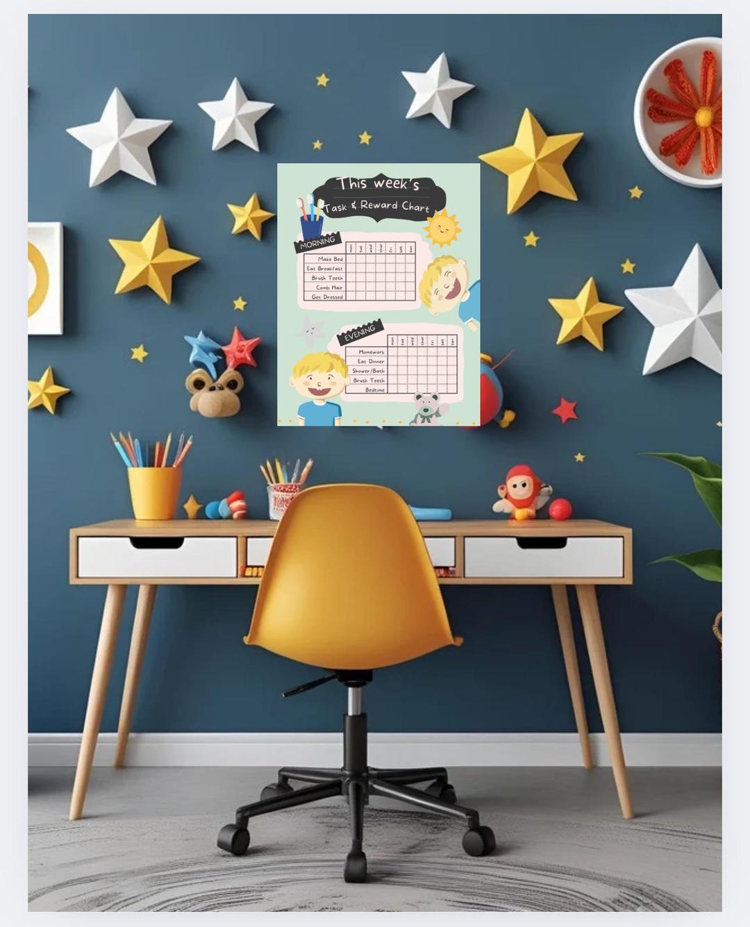 ADHD Reward Chart for Kids – Dopamine Checklist Printable PDF – Chore ...