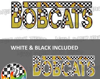 Bobcats Mascot Logo: Retro Grunge Design (PNG Digital Download) - Etsy