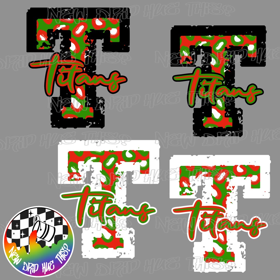 Titans Mascot Christmas PNG: School Holiday Sublimation Design (digital ...